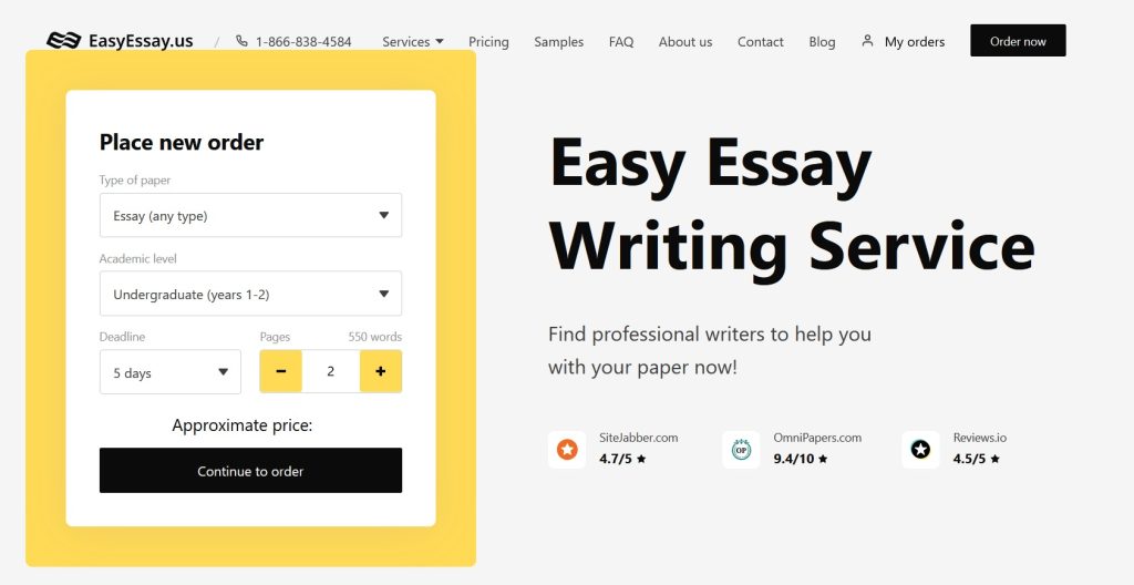 Easyessay Review: Evaluating Custom Writing Features